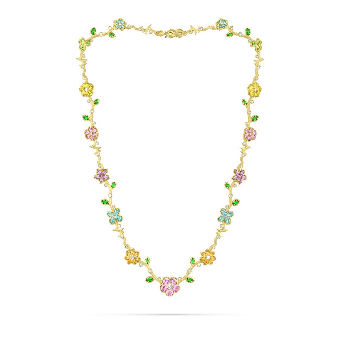 Paul Morelli - Wild Child Multicolor Stone Necklace with Diamonds, 18k ...