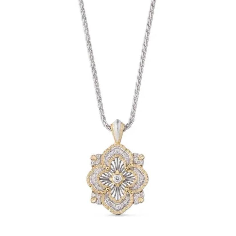 Buccellati - Opera - Premium Pendant with Diamonds, 18K Yellow and Whi ...