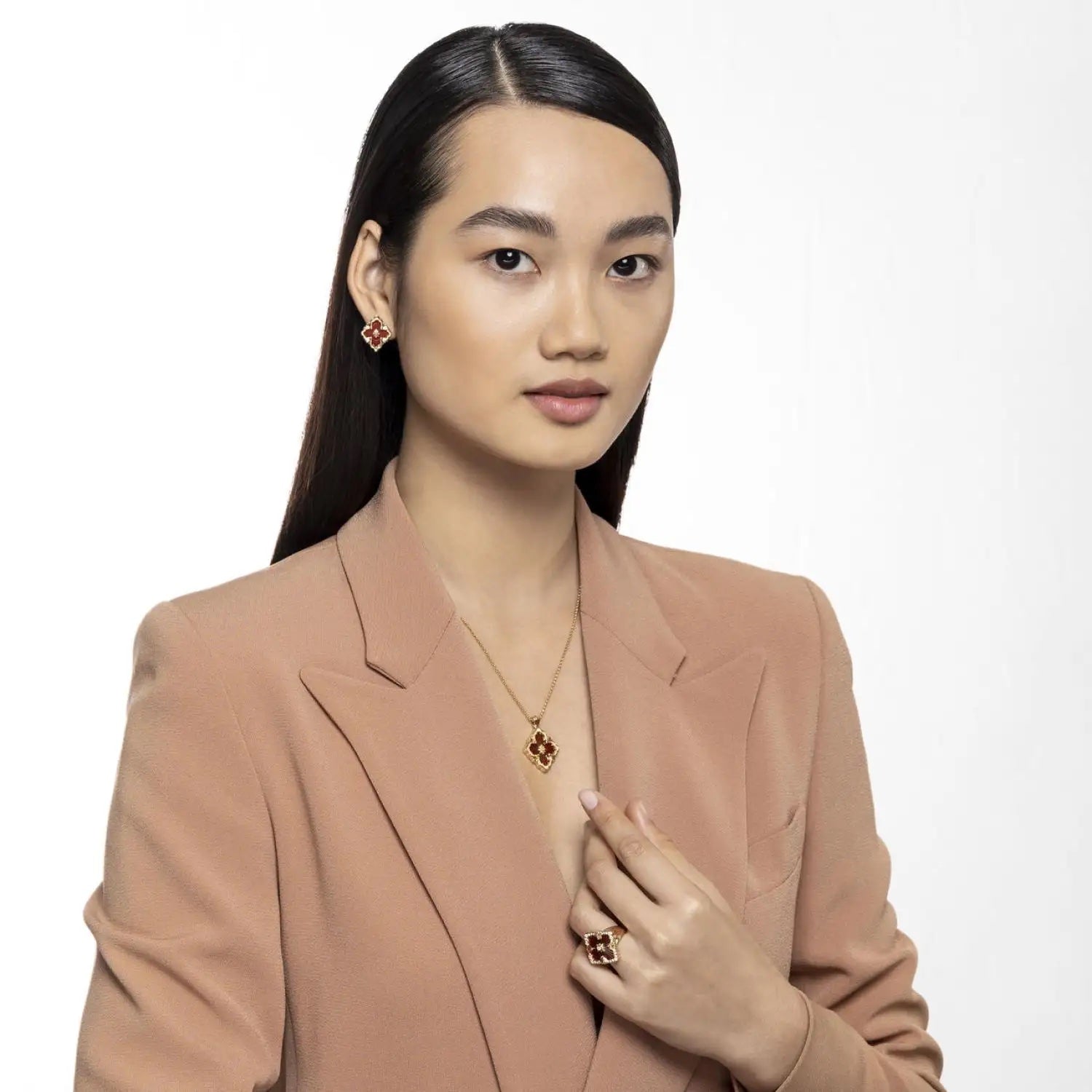 Buccellati - Opera Tulle - Pendant Necklace, 18k Yellow Gold with Cath ...