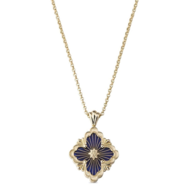 Buccellati - Opera Tulle - Pendant Necklace with Cathedral Blue Enamel ...