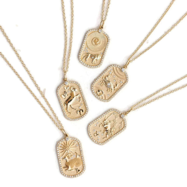 EF Collection - Diamond Zodiac Charm, Yellow Gold – AF Jewelers