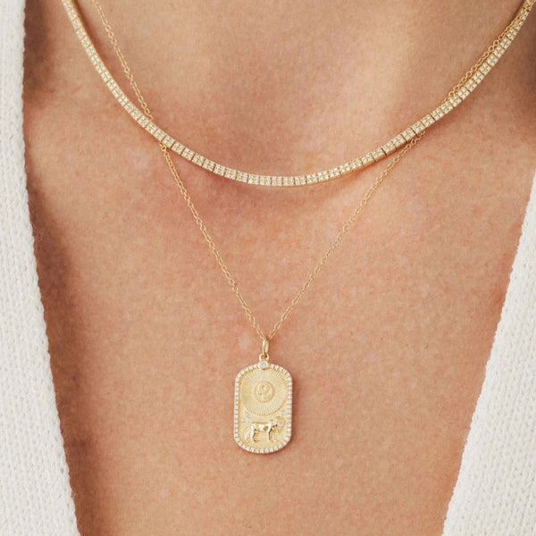 EF Collection - Diamond Zodiac Necklace, Yellow Gold – AF Jewelers