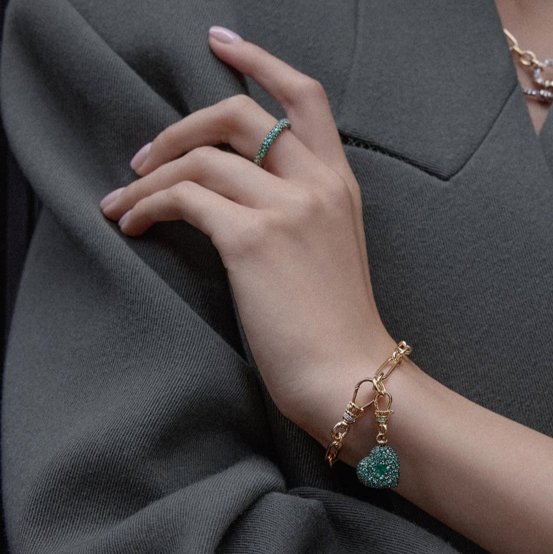 Lucy Delius - Diamond Albert Clip, Yellow Gold – AF Jewelers