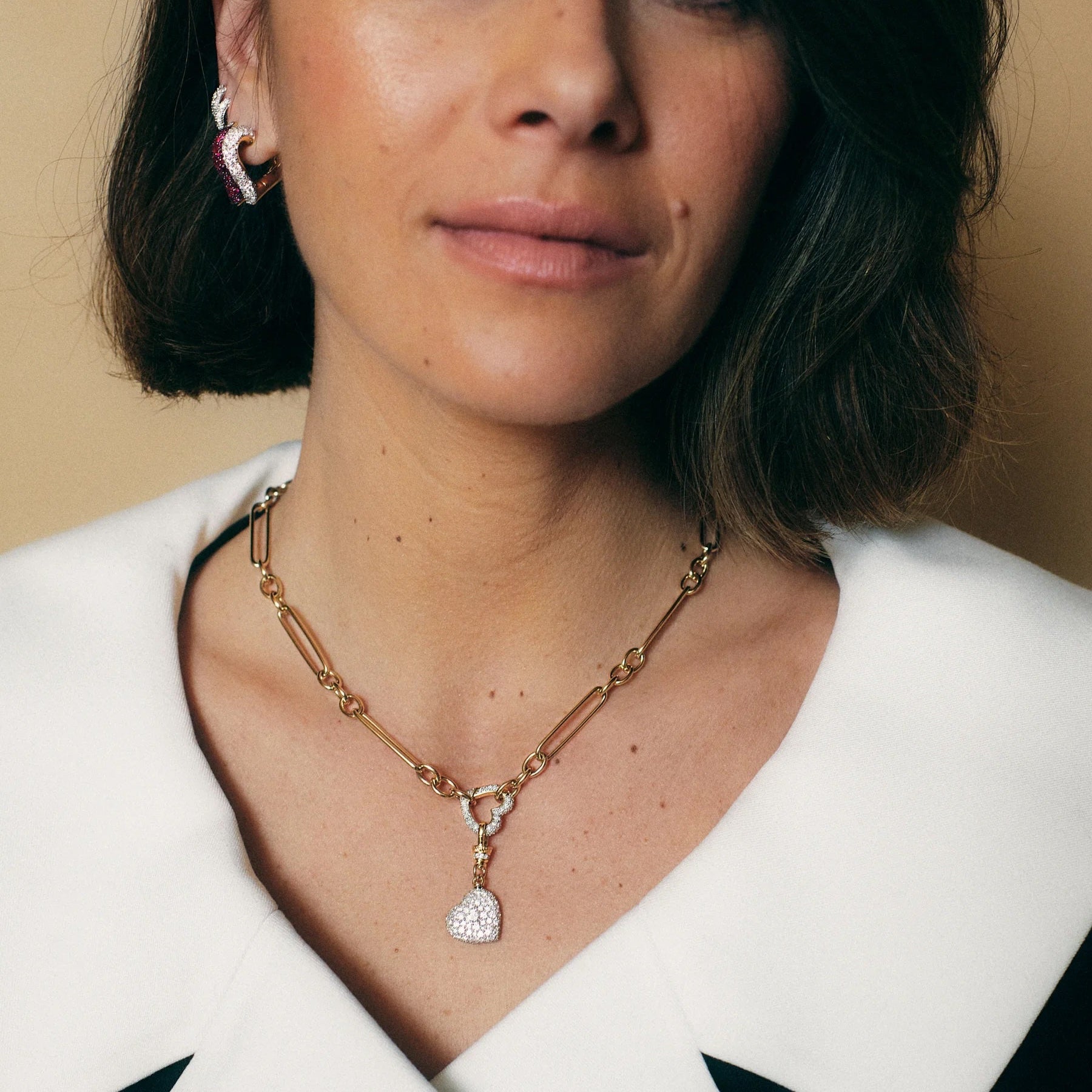 Lucy Delius - Trombone Link Chain Necklace, Yellow Gold – AF Jewelers