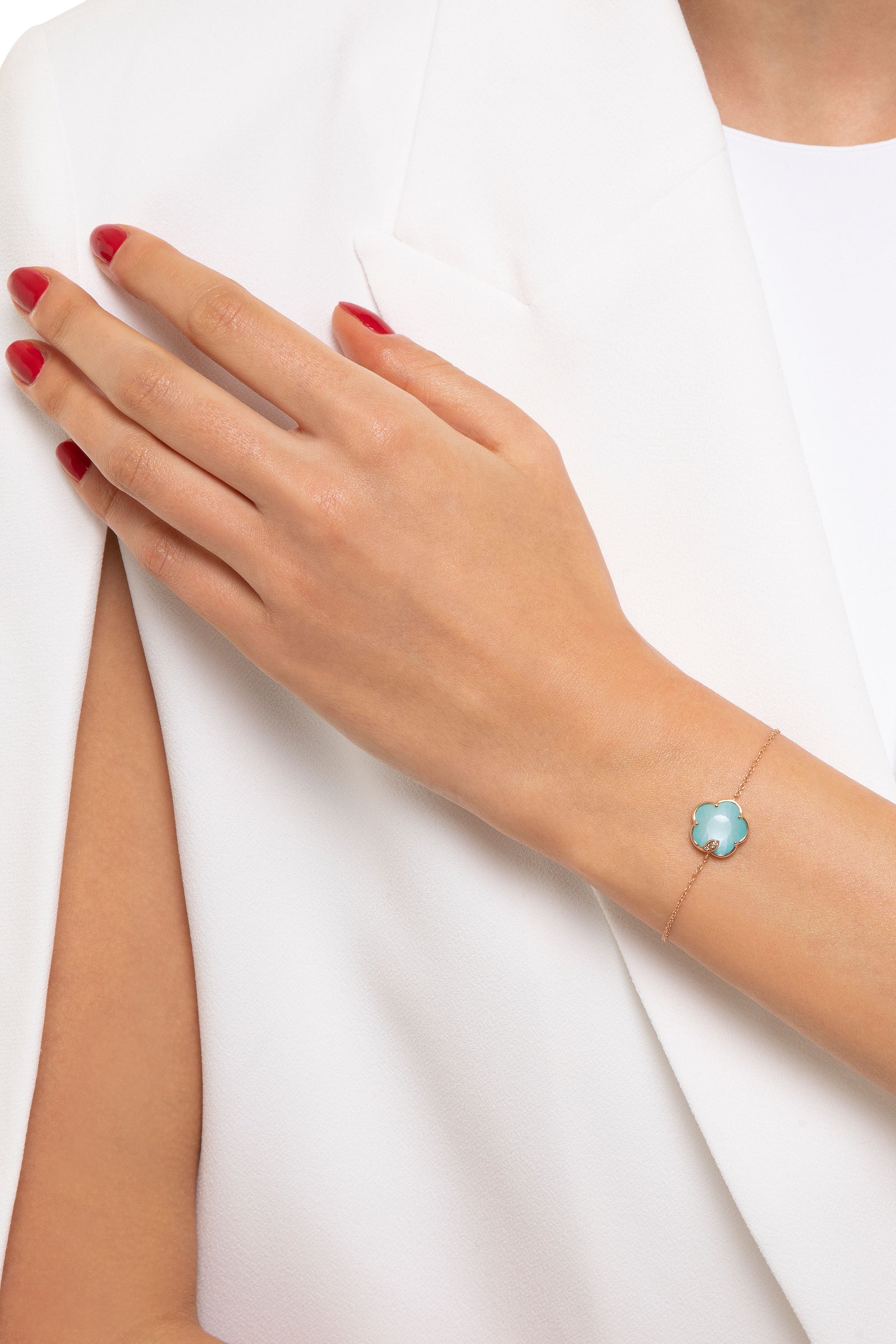 Pasquale Bruni 18kt Rose Gold Diamond Petit Joli Bracelet Blue
