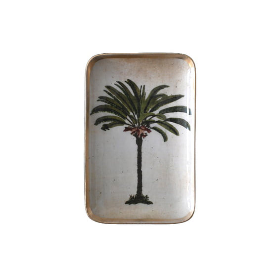 Boncoeurs - Palmier - Enamelled Aluminum Tray, Small – AF Jewelers