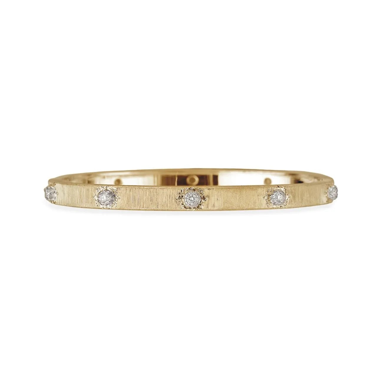 Buccellati - Macri Classica - Bangle Bracelet with Diamonds, 18k Yello ...