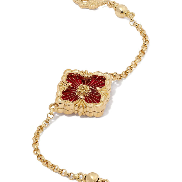 Buccellati - Opera Tulle - Bracelet with Cathedral Red Enamel, 18k Yel ...
