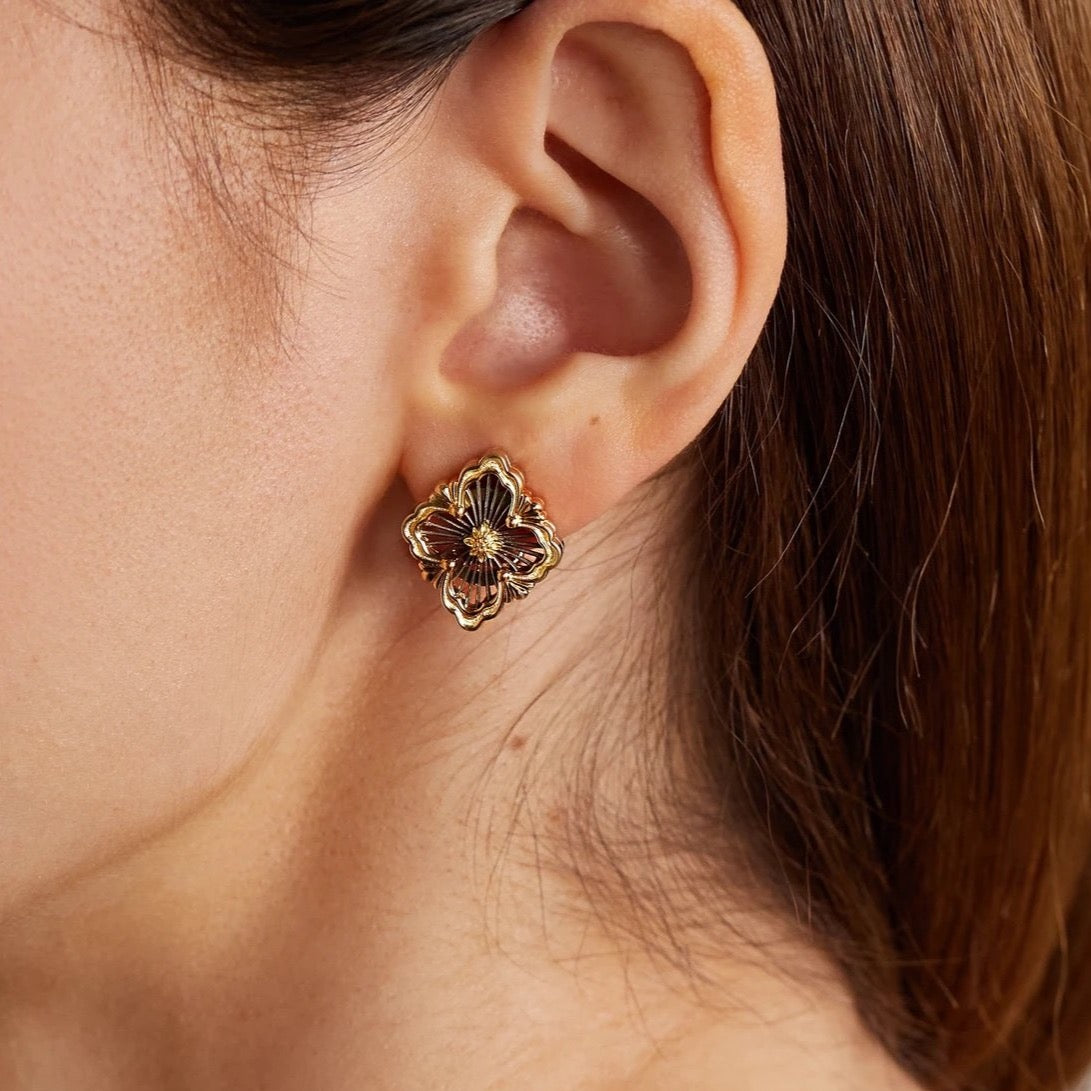 Buccellati - Opera Tulle - Button Earrings, 18k Yellow Gold – AF Jewelers